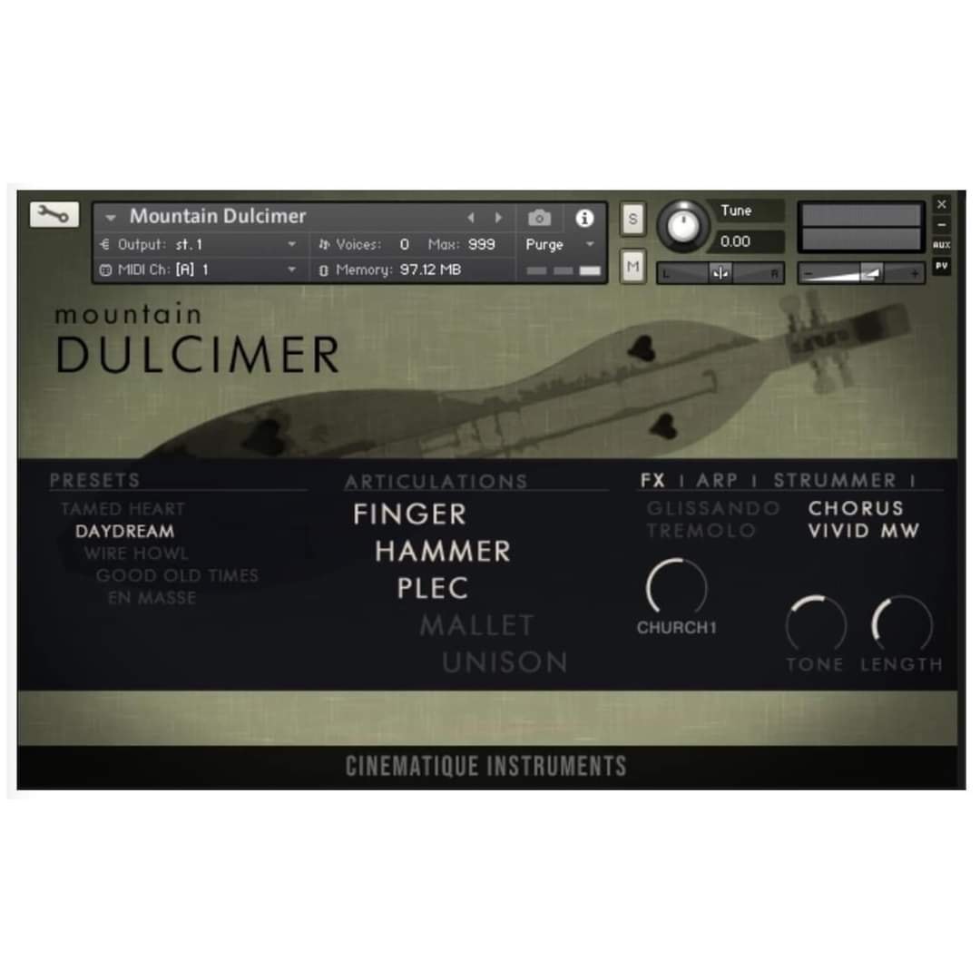 Cinematique Instruments Release Mountain Dulcimer - The Beat Community